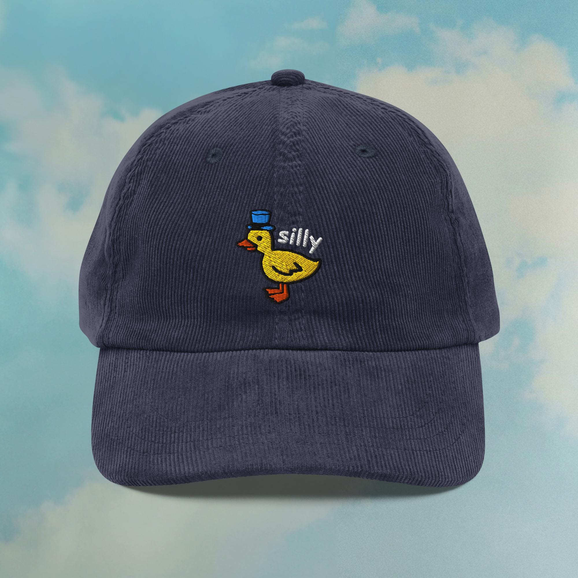 Silly Duck Corduroy Hat | Weird Silly Goose Dad Hat | Funny Silly Duck ...