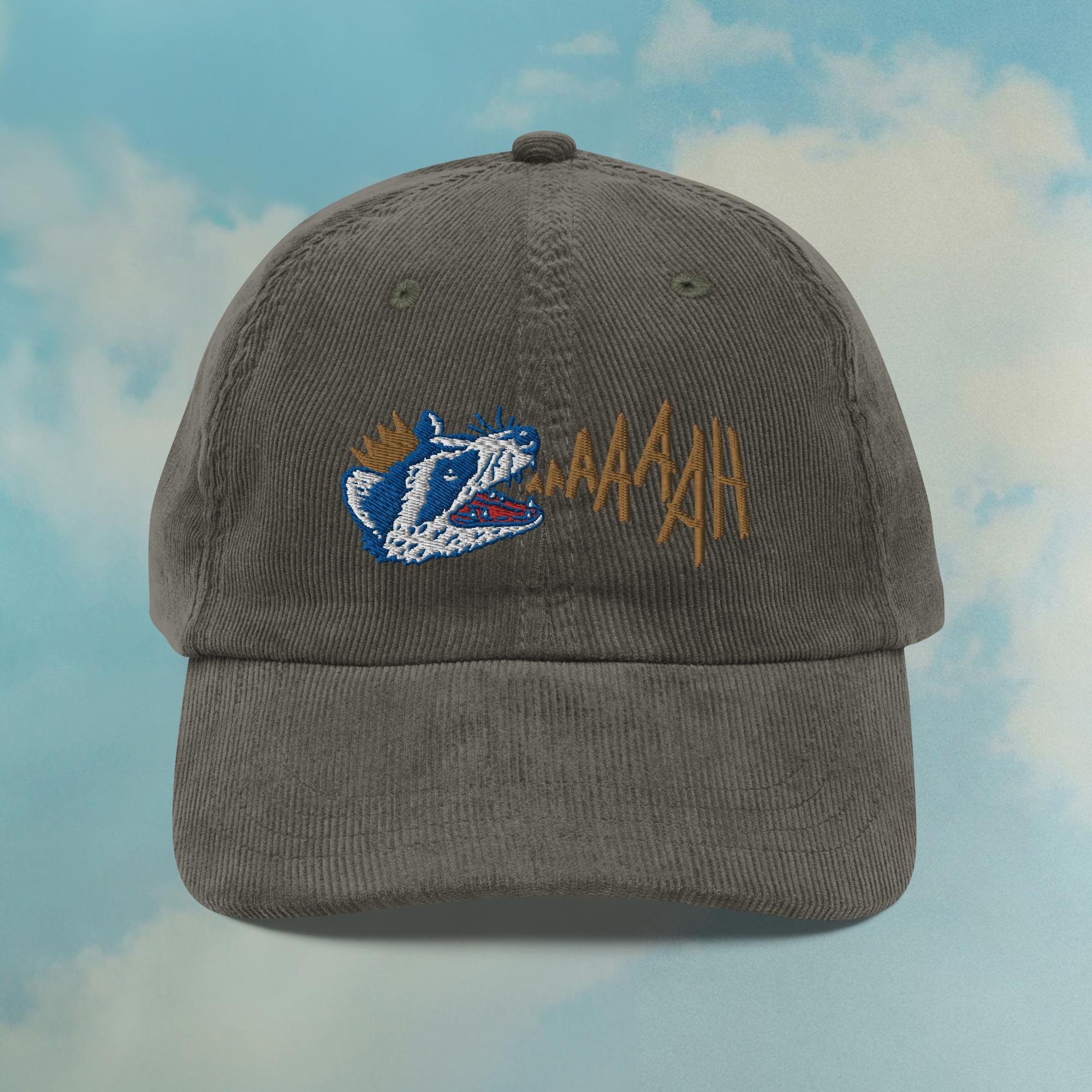 Screaming Raccoon Corduroy Hat | Adult Humor Dad Hat | Fun Caps | Gift ...