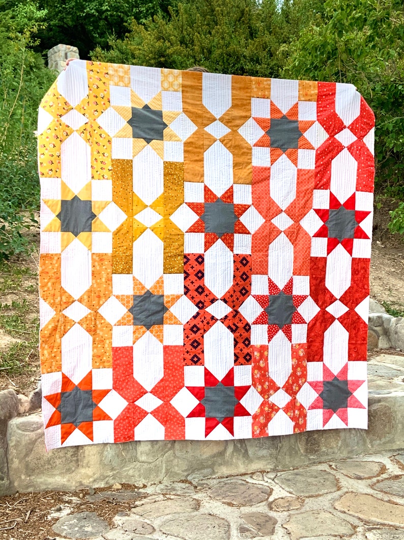 PDF Quilt Pattern: Moroccan Sun by Deannaquilts Modern Quilt - Etsy