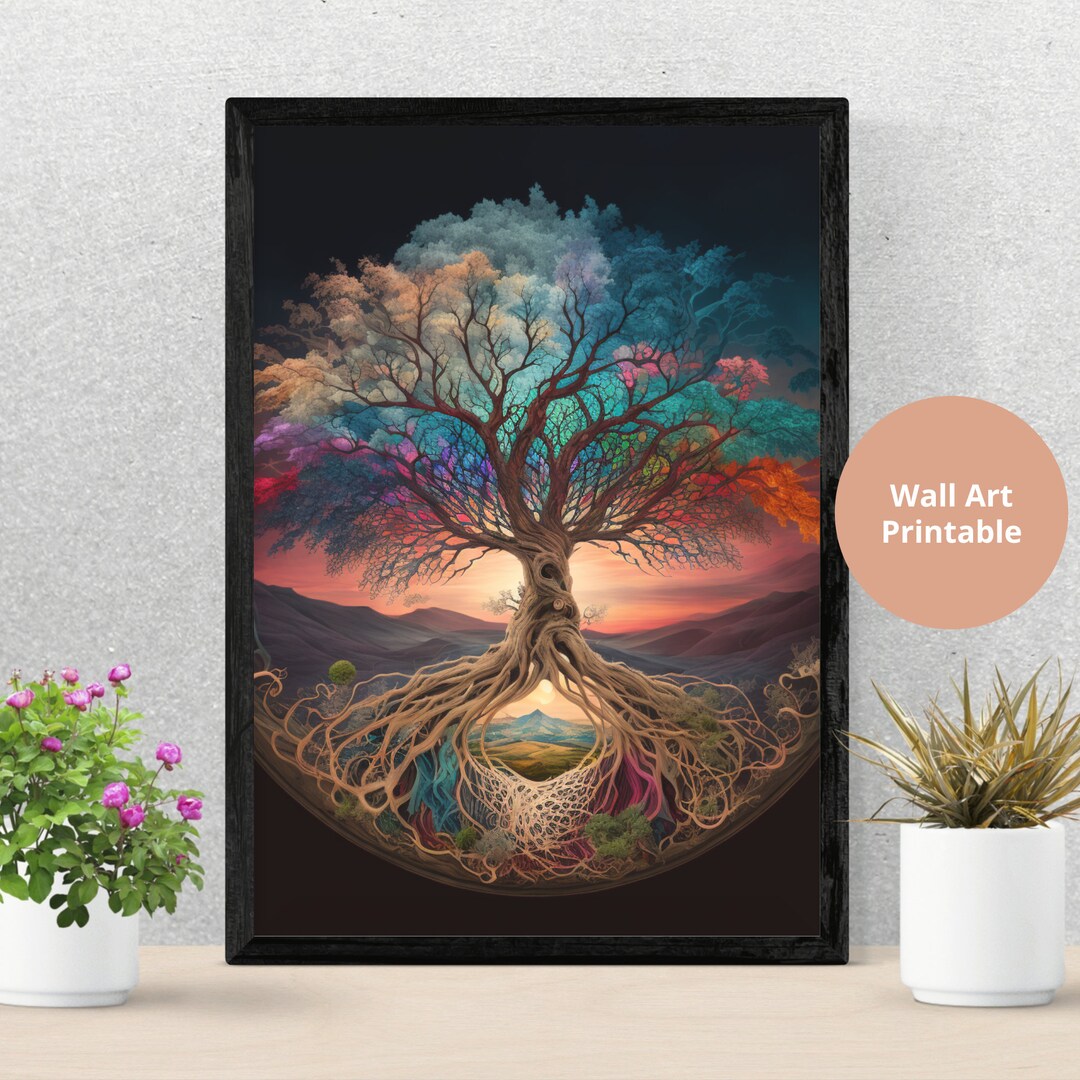 Shamanic Tree of Life-beautiful Colors-a True Masterpiece-home Decor ...