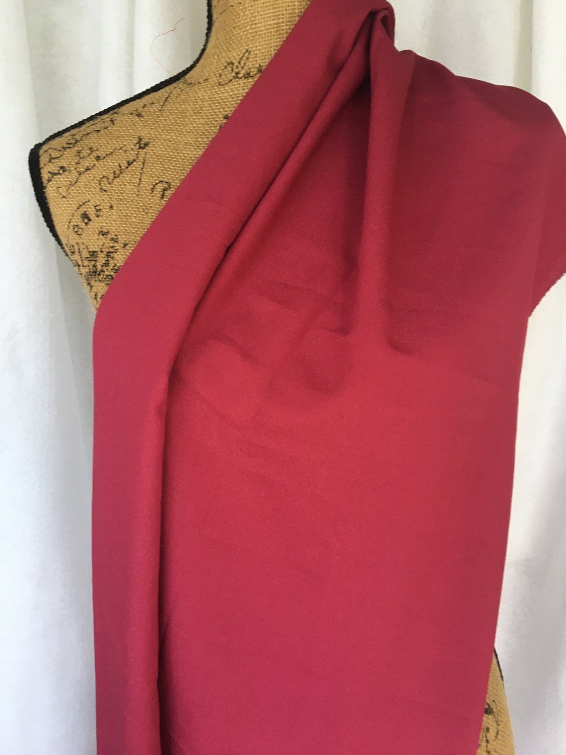 Raspberry Polyester Crepe De Chine - Etsy