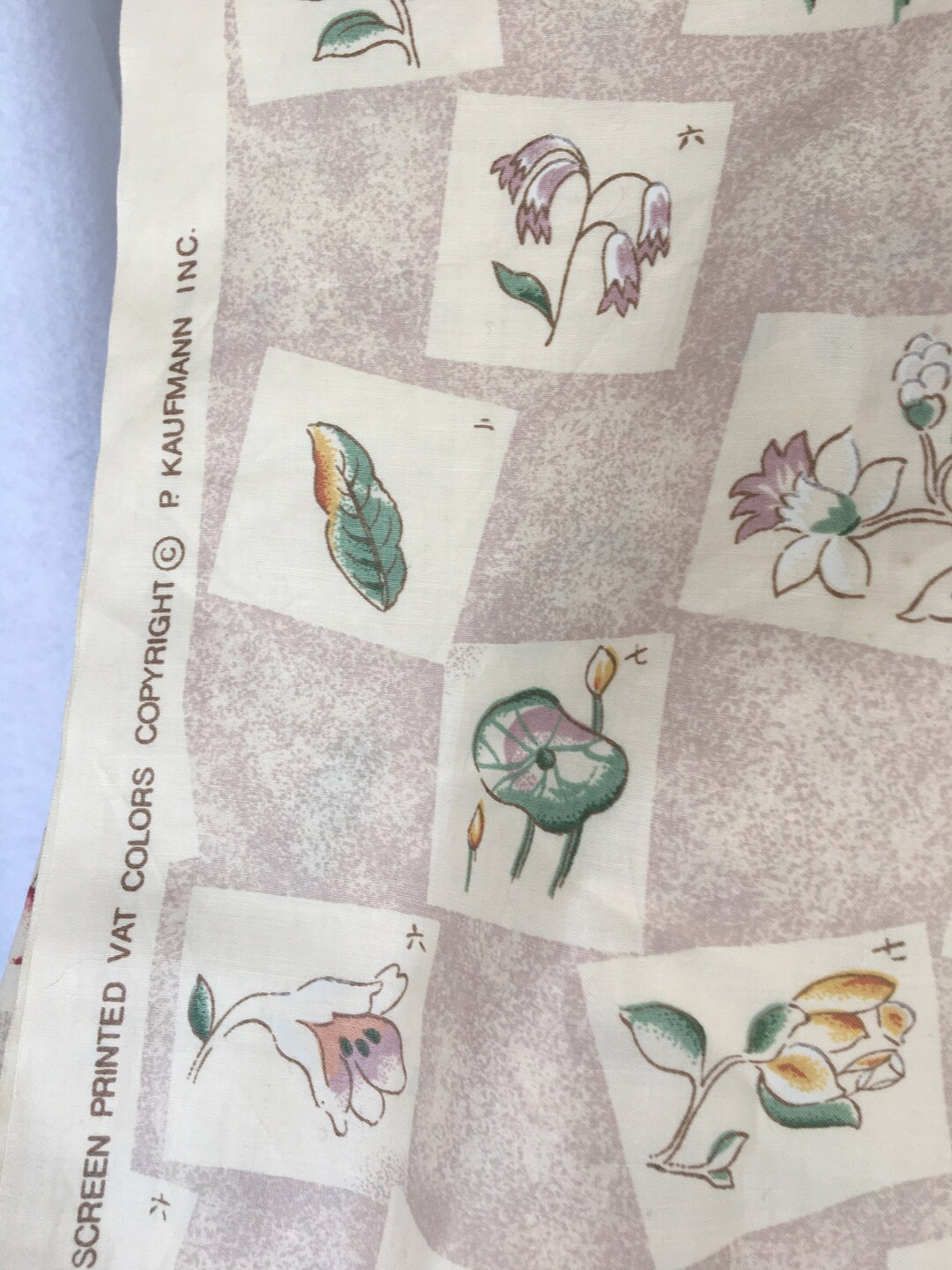 Vintage Botanical Design Chintz Fabric by P. Kaufmann-3.5 Yds - Etsy