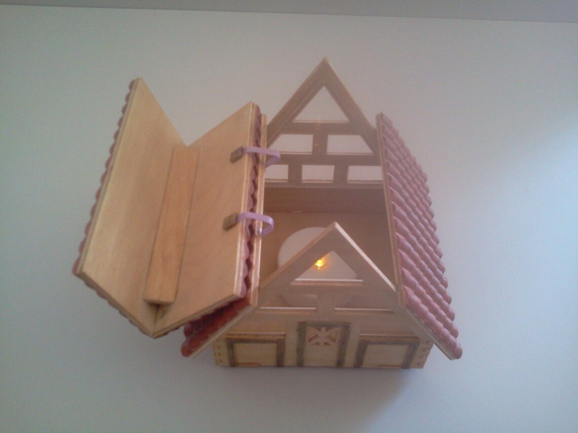 Winter Cabin Box Wood Kit | Etsy