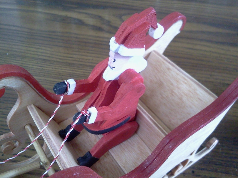 Santa Sleigh With Reindeers, Wood Kit, Hobby, Assemble - Etsy