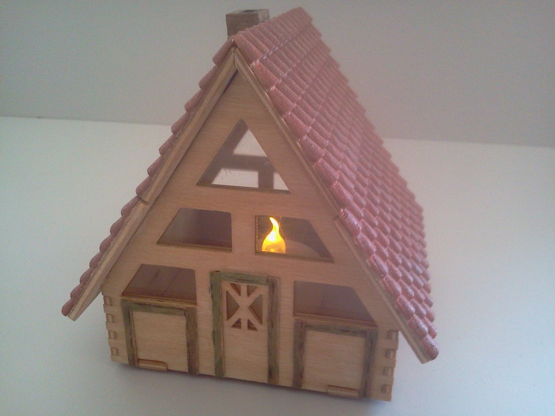 Winter Cabin Box, Wood Kit - Etsy