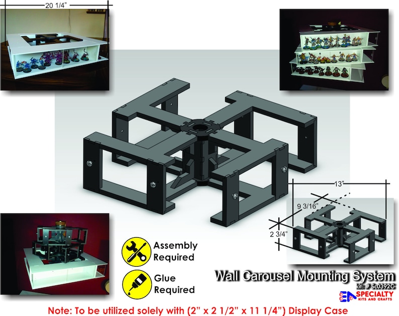 Wall Carousel Mounting System Kit Storage Display - Etsy