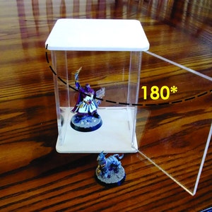 Rotating Mini Display Case, Board Game Miniatures, Funkoverse, Funkopop ...