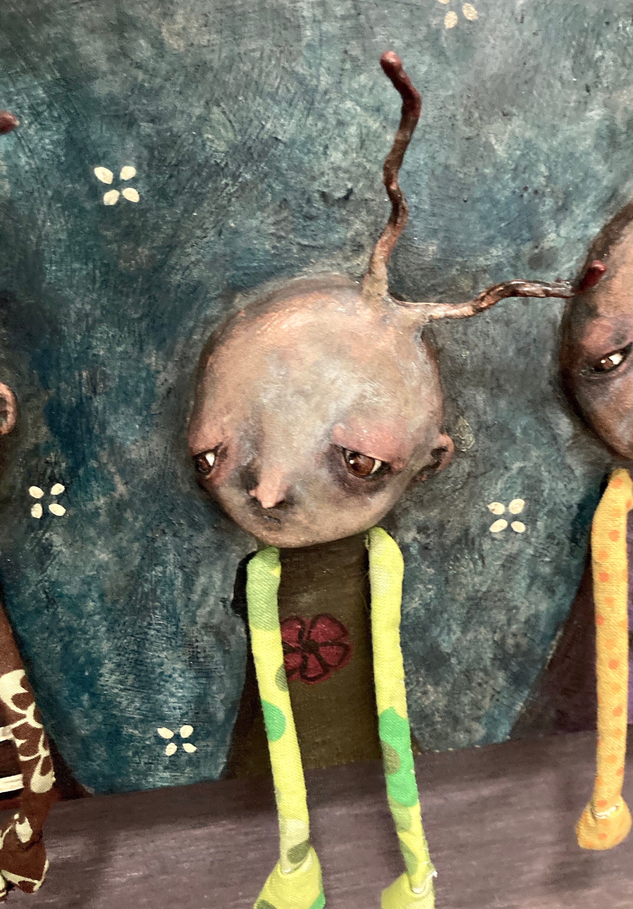 Three Siblings, Poet Family Portraits, OOAK 3-D Painting - Etsy