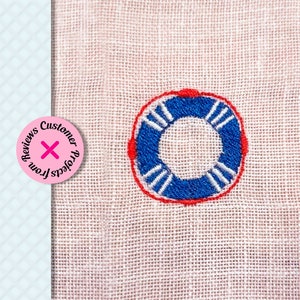 Mini Life Ring Machine Embroidery Design Life Preserver - Etsy