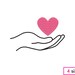 Hand Holding Heart Machine Embroidery Helping Hand Caring - Etsy
