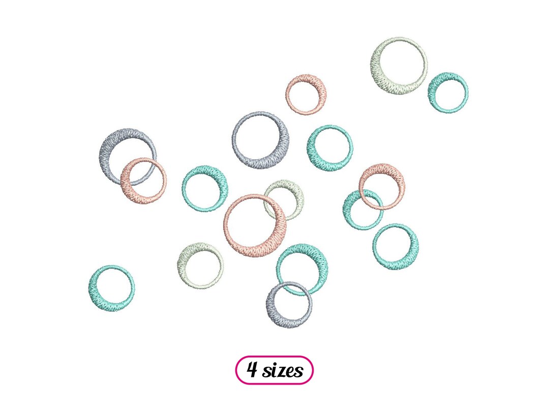 Floating Bubbles Machine Embroidery Design - 4 Sizes - INSTANT DOWNLOAD ...
