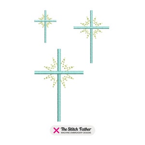 Mini Christian Cross Set Machine Embroidery Designs - 3 Sizes - INSTANT ...