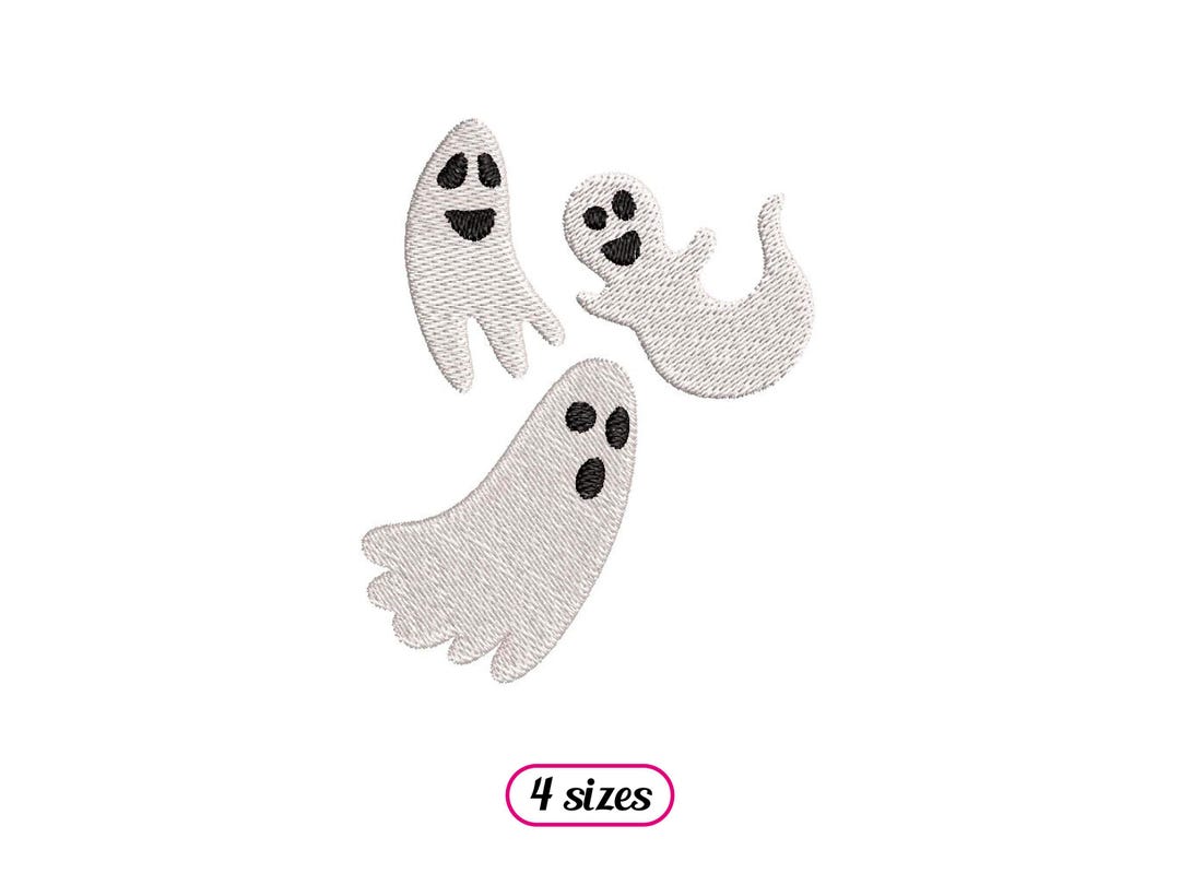 Cute Ghosts Machine Embroidery Design - 4 Sizes - INSTANT DOWNLOAD - Etsy