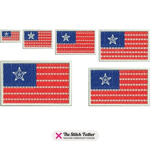 Mini American Flag Machine Embroidery Design – Tiny United States Flag ...