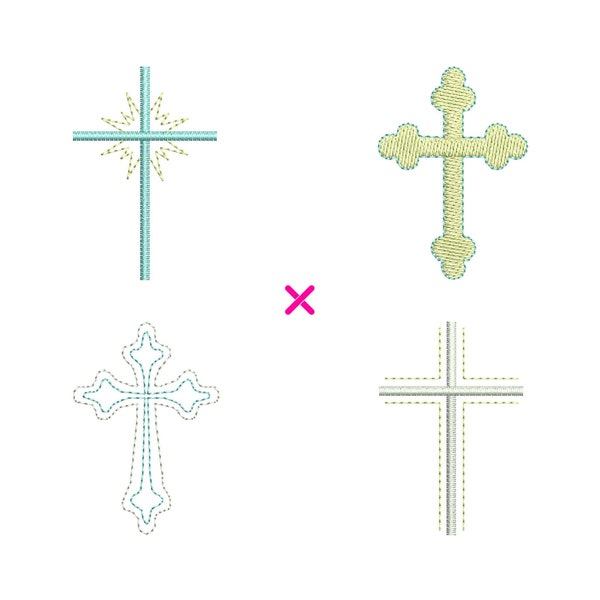 Micro Mini Cross Machine Embroidery Design - Etsy