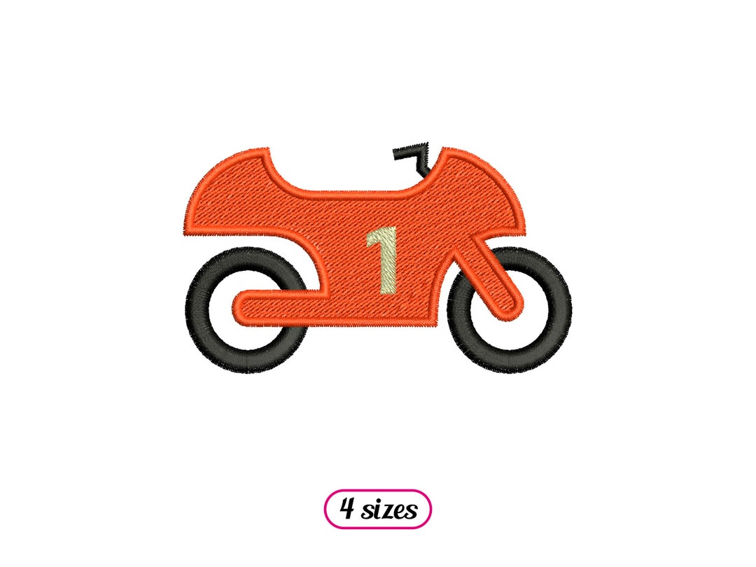 Vintage Toy Motorcycle Machine Embroidery Design - 4 Sizes - INSTANT ...