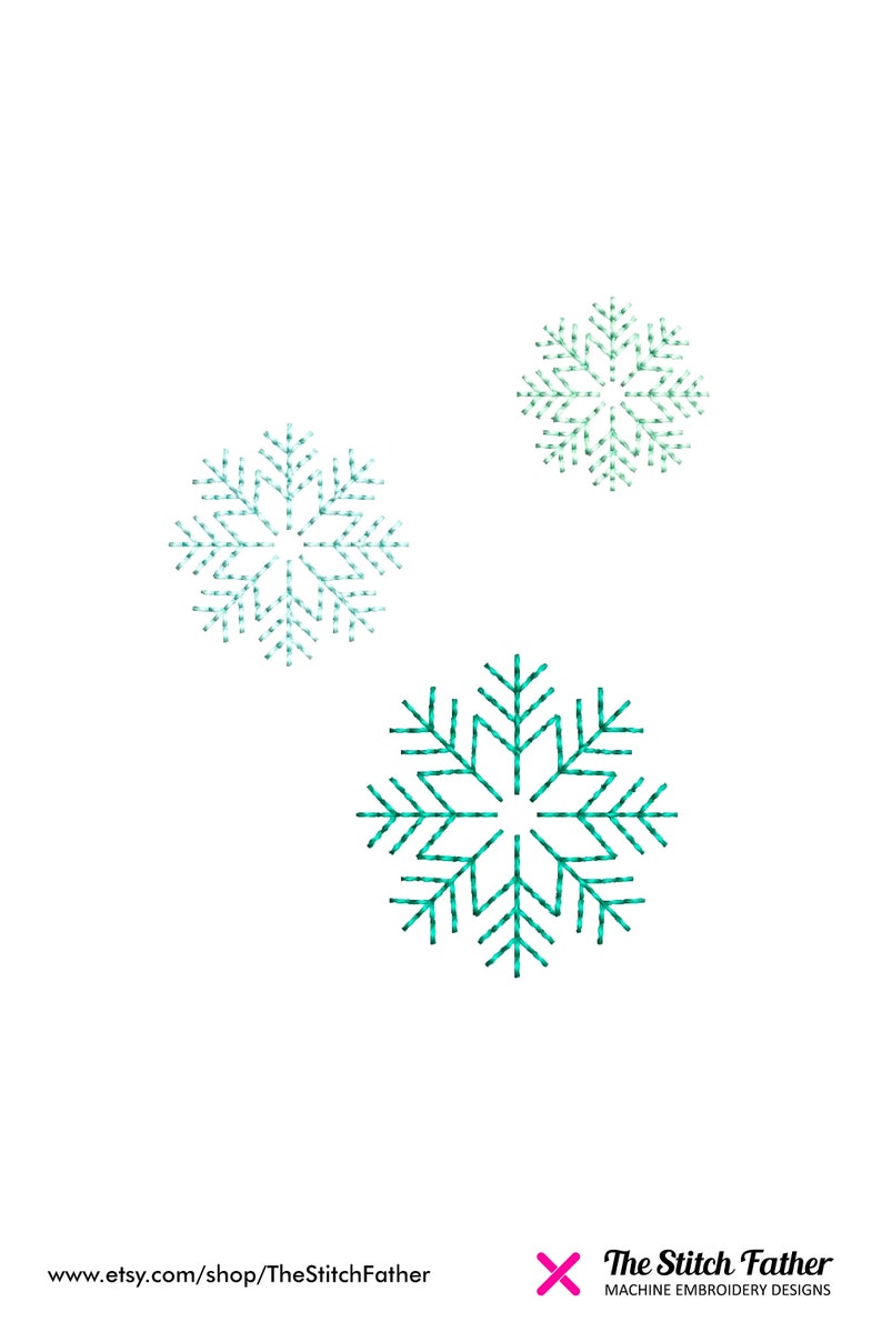 Mini Snowflakes Machine Embroidery Design Small Snow Flakes - Etsy