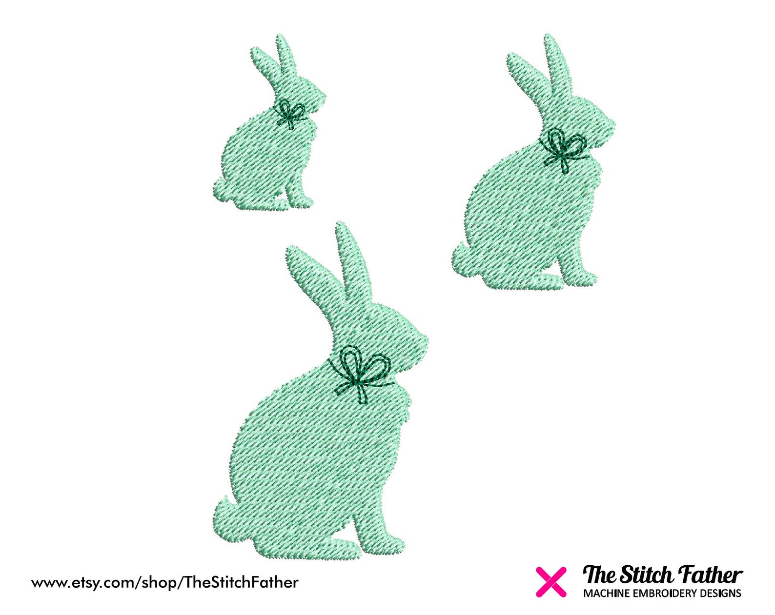 Mini Sitting Bunny Machine Embroidery Design Cute Bunny With - Etsy