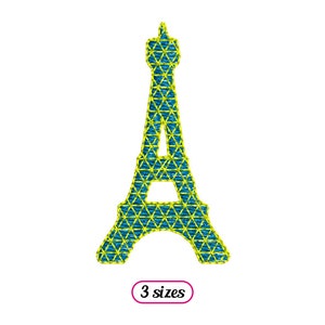 Mini Eiffel Tower Machine Embroidery Design – Paris Capital City France ...
