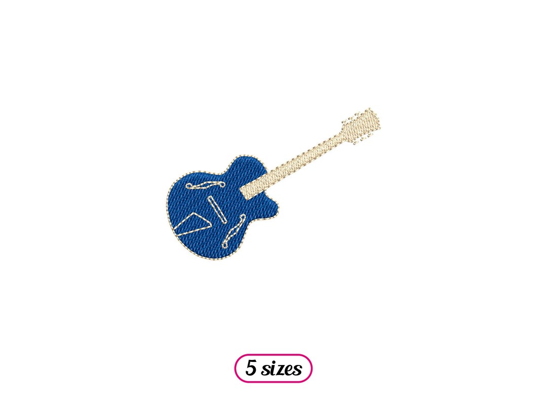 Mini Guitar Machine Embroidery Design - 5 Sizes - INSTANT DOWNLOAD - Etsy