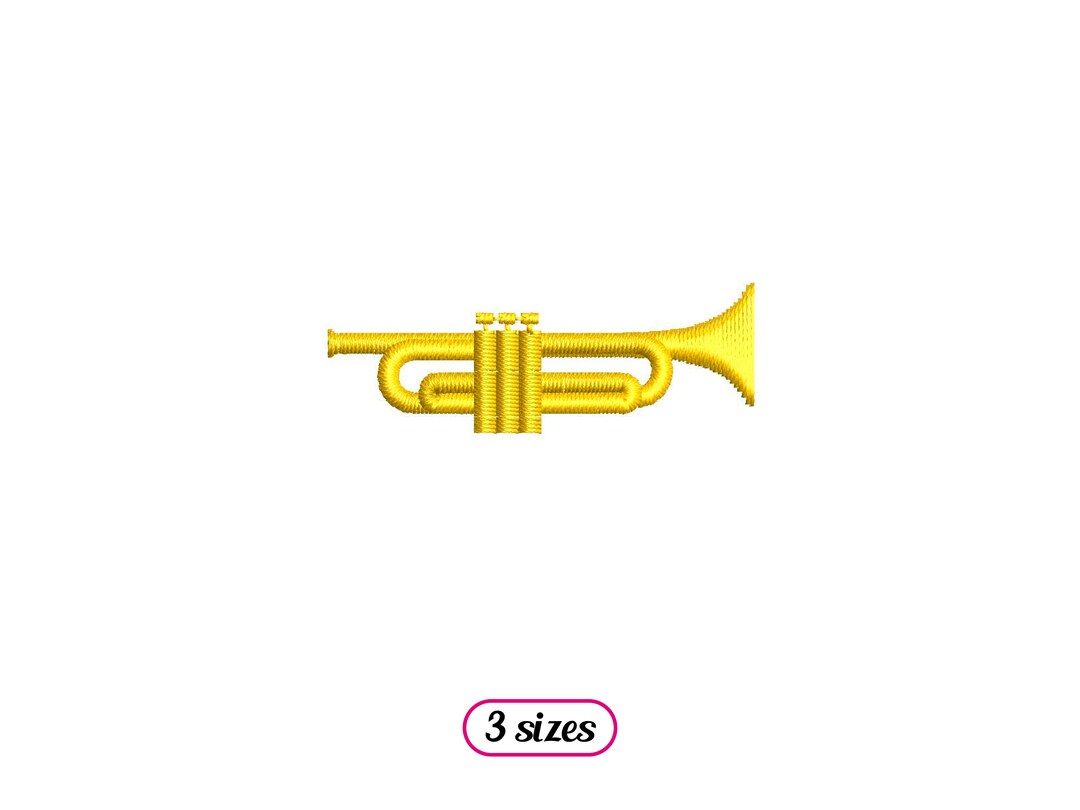 Mini Trumpet Machine Embroidery Design - 3 Sizes - INSTANT DOWNLOAD - Etsy