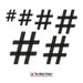 Hashtag Symbol Machine Embroidery Design - 6 Sizes - INSTANT DOWNLOAD ...