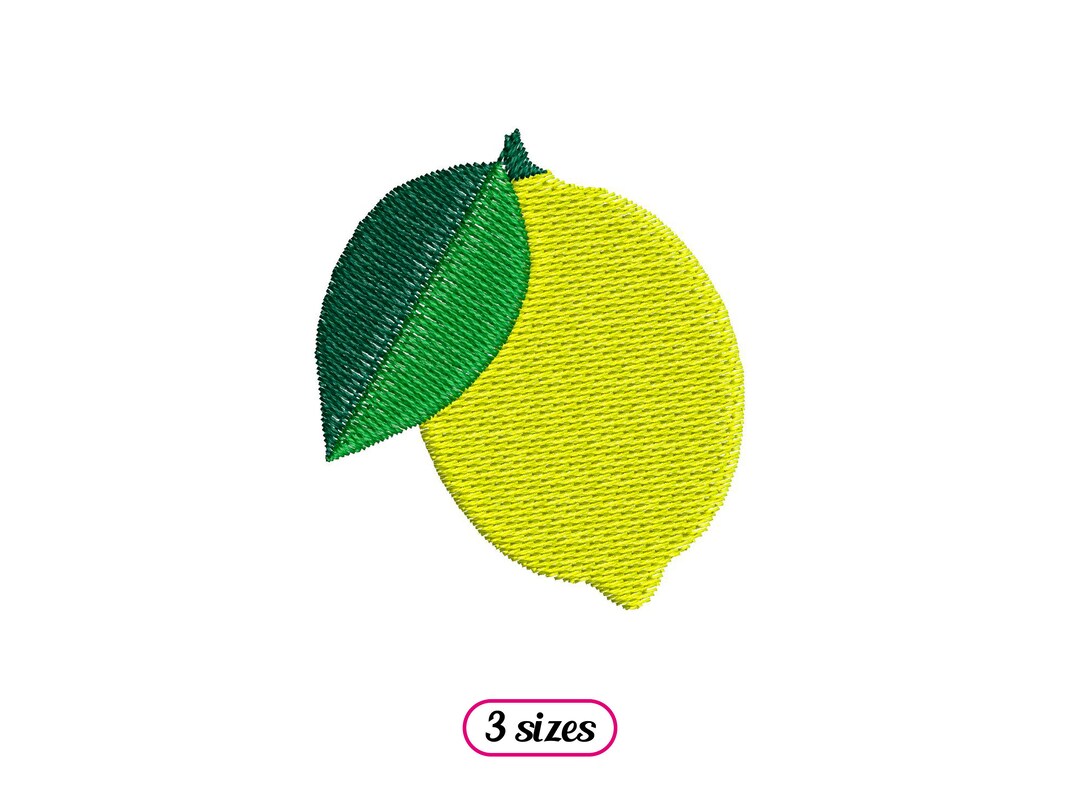 Mini Lemon Machine Embroidery Design – Lemon With Leaves – Lemonade ...