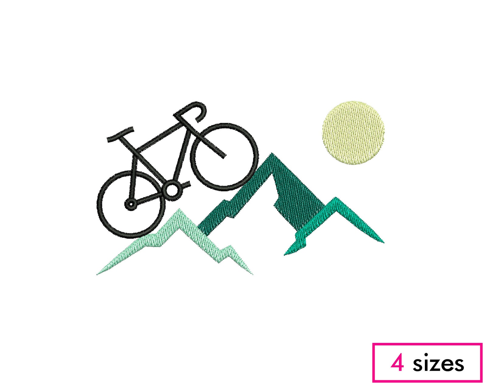 Mountain Bike Racing Logo Machine Embroidery Design 4 Sizes - Etsy