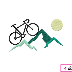 Mountain Bike Racing Logo Machine Embroidery Design 4 Sizes - Etsy