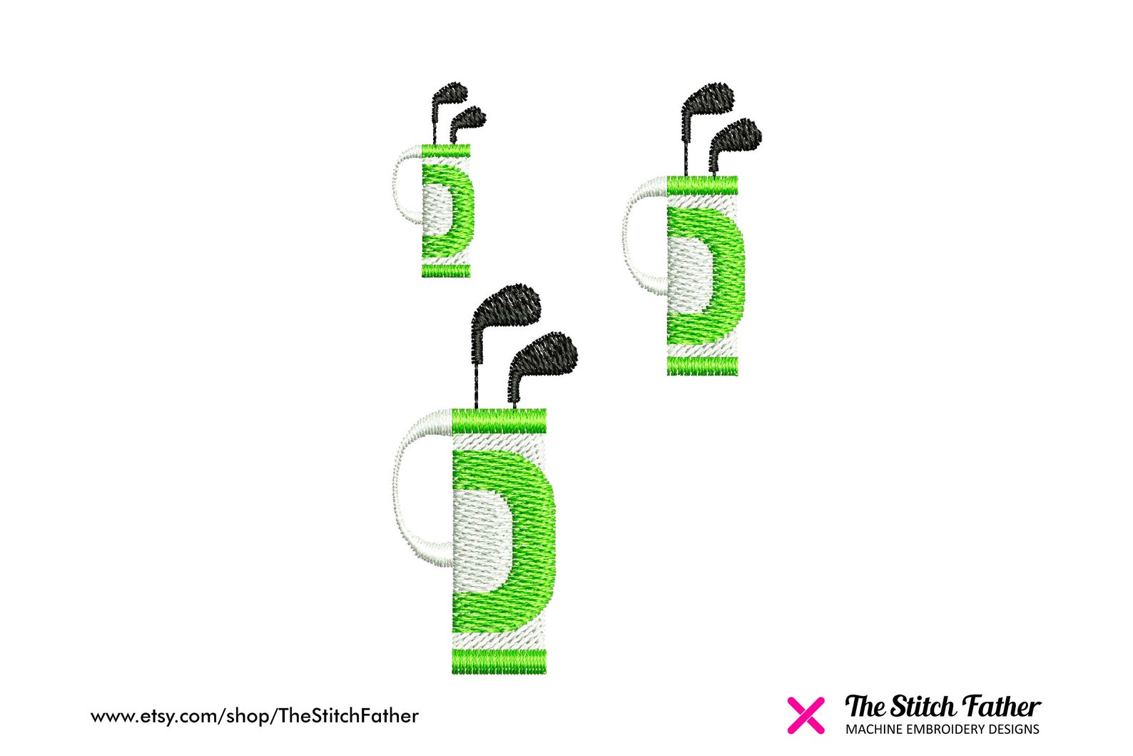 Mini Golf Bag Machine Embroidery Design Golf Club Bag Golf - Etsy