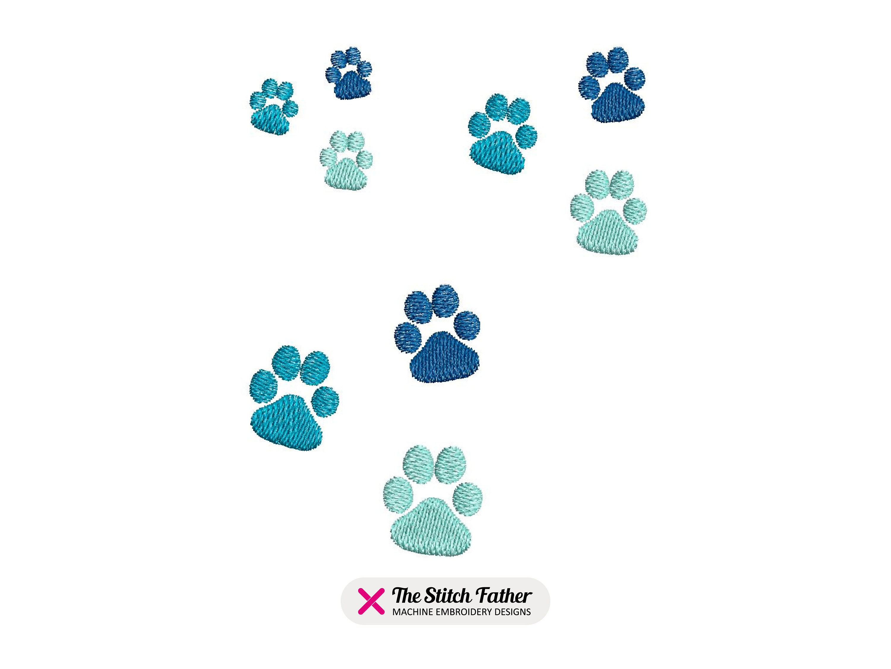 Mini Dog Prints Machine Embroidery Design – Small Dog Paw Prints ...