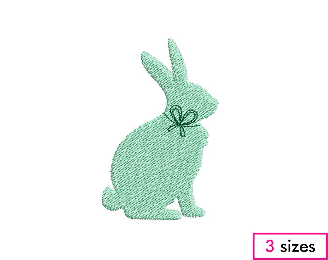 Mini Sitting Bunny Machine Embroidery Design Cute Bunny With - Etsy