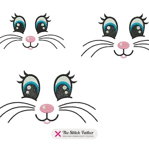 Bunny Face Machine Embroidery Design – Cute Rabbit Face – Cat Mask ...