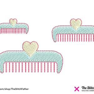 Mini Comb Machine Embroidery Design Hairdresser Comb - Etsy
