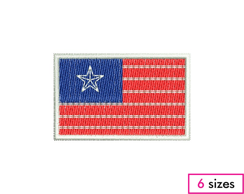 Mini American Flag Machine Embroidery Design Tiny United | Etsy