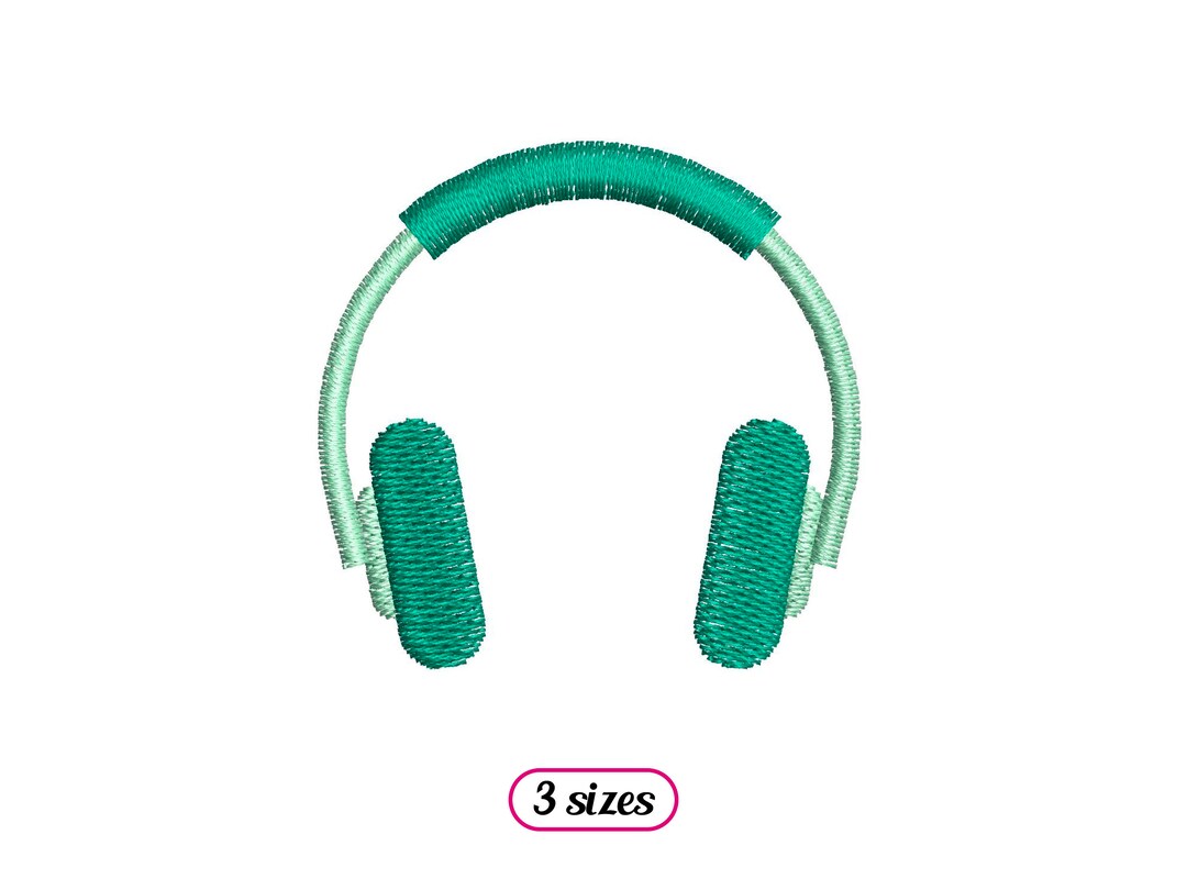 Mini Headphones Machine Embroidery Design – Headphones Silhouette ...