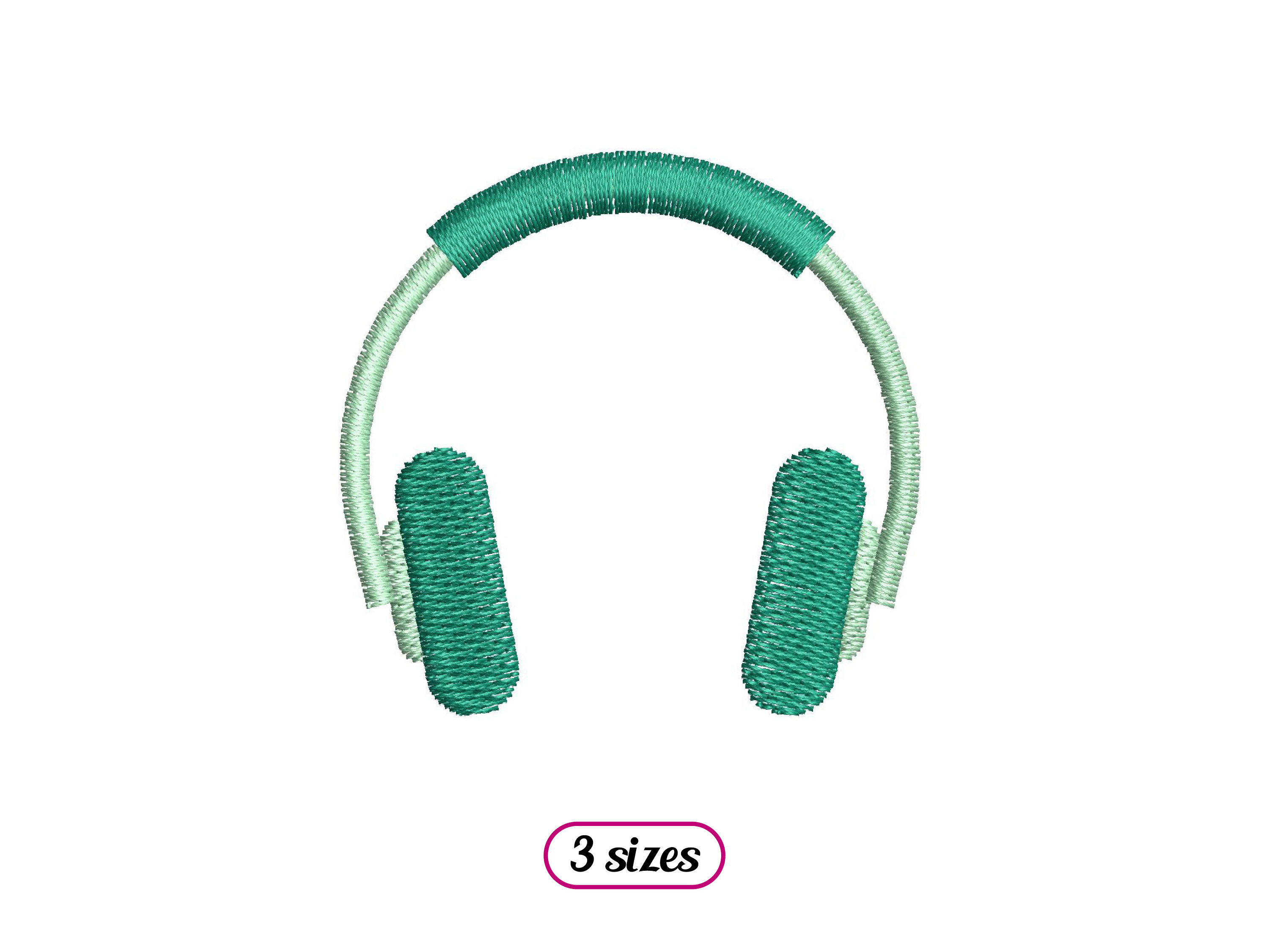 Mini Headphones Machine Embroidery Design – Headphones Silhouette ...