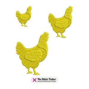 Mini Hen Silhouette Machine Embroidery Design – Chicken Simple Shape ...