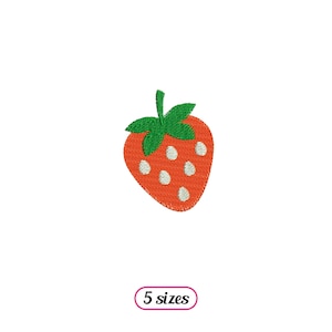 Mini Strawberry Machine Embroidery Design - 5 Sizes - INSTANT DOWNLOAD ...