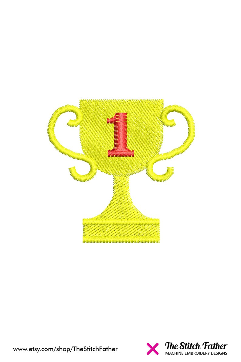 Mini Cup Machine Embroidery Design Trophy Victory Winner - Etsy