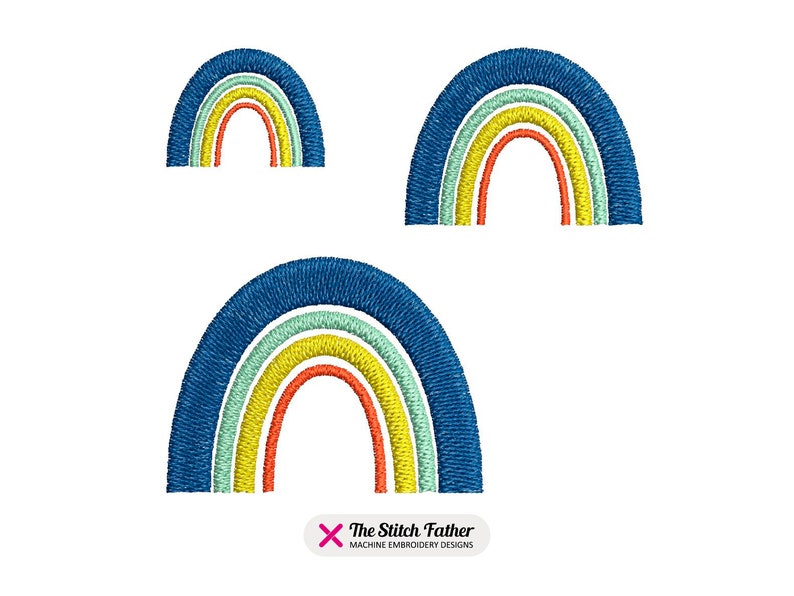 Mini Boho Rainbow Machine Embroidery Design – Small Rainbow Boho – Boho ...