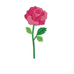 Mini Rose Machine Embroidery Design - Realistic Rose - Tiny Flower ...