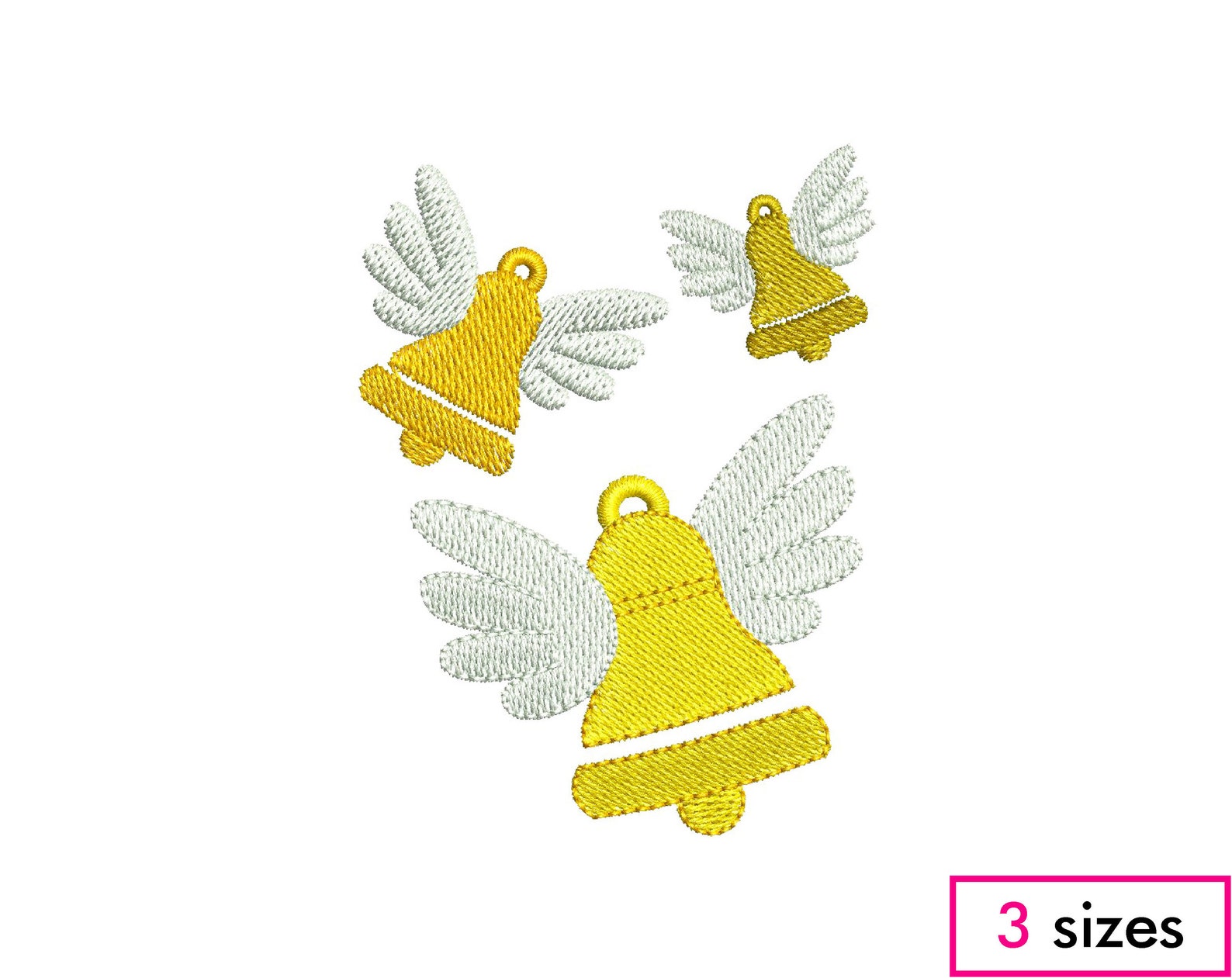 Mini Flying Bells Machine Embroidery Bells With Wings Cute - Etsy