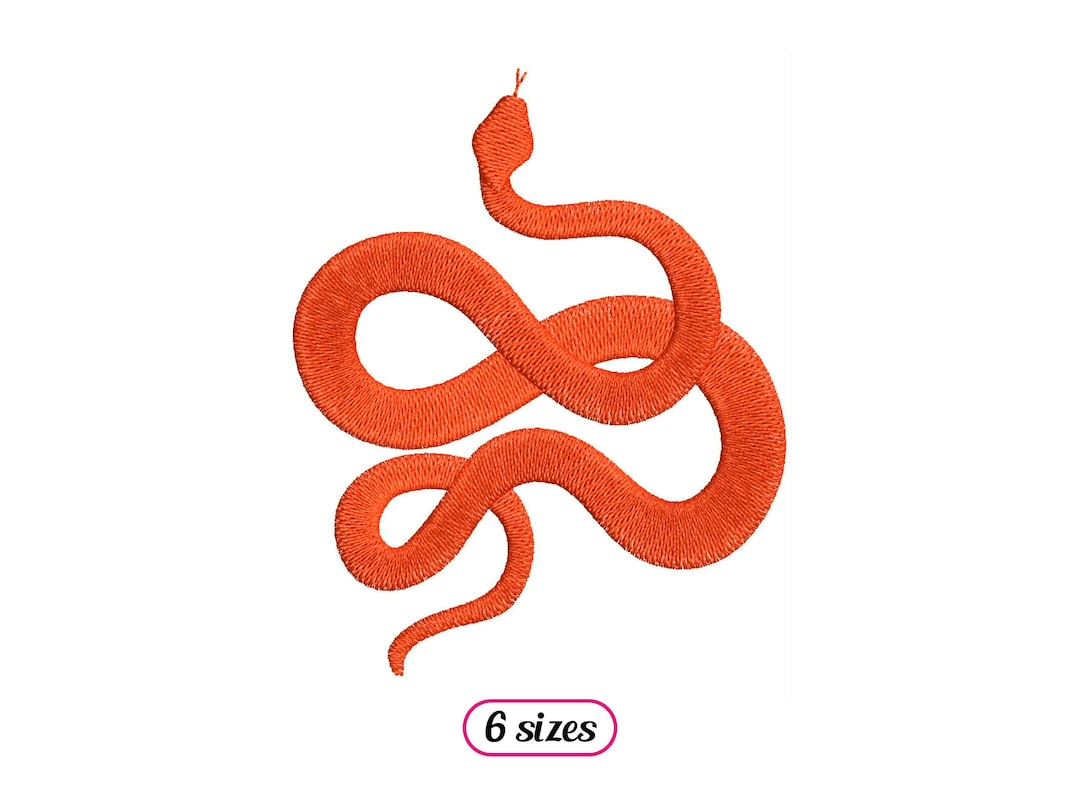 Snake Slithering Silhouette Machine Embroidery Design - 6 Sizes ...