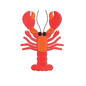 Mini Lobster Machine Embroidery Design Small Lobster - Etsy