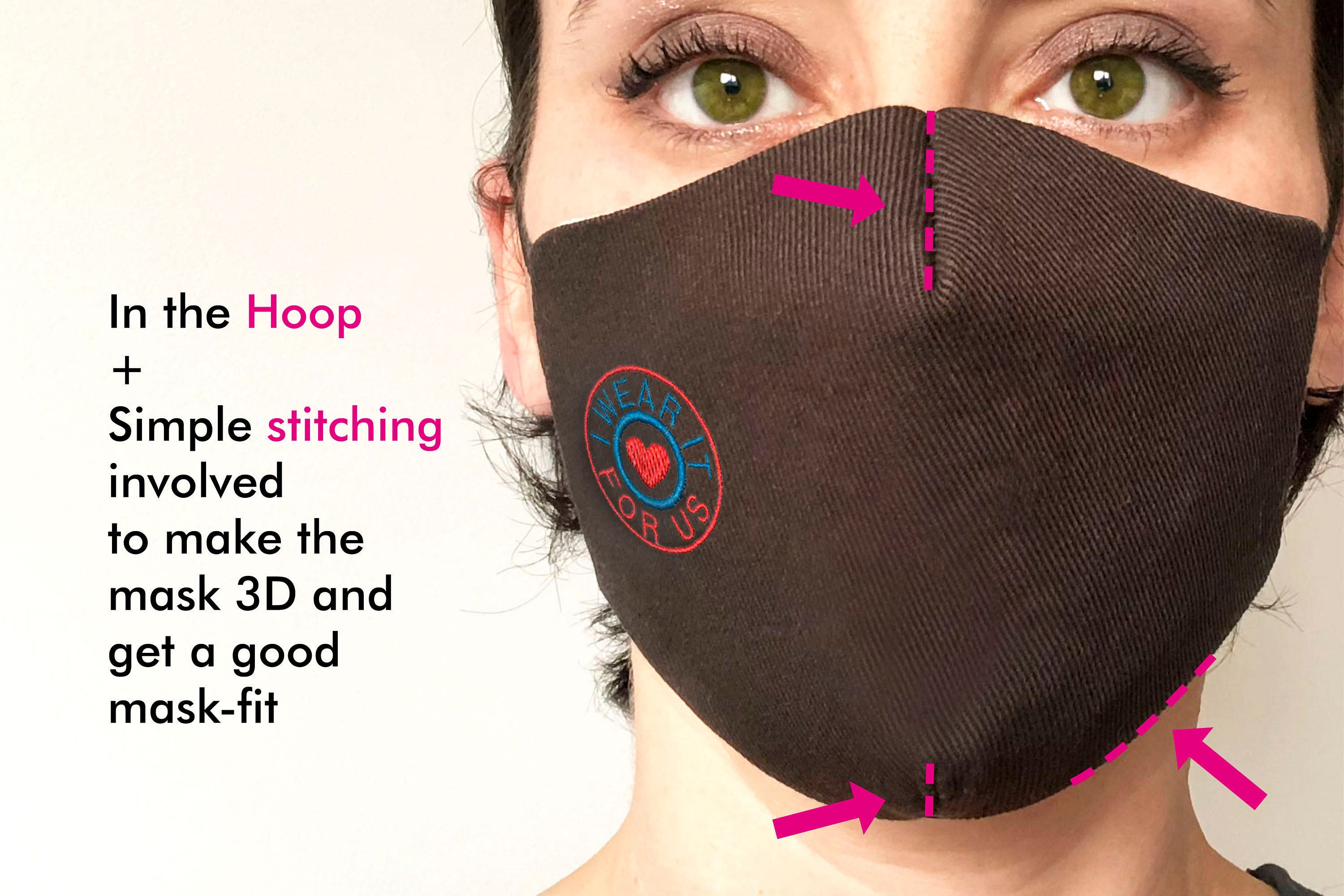 Face Mask Machine Embroidery Design Mask in the Hoop 5 Sizes | Etsy
