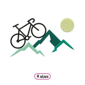 Mountain Bike Racing Logo Machine Embroidery Design - 4 Sizes - INSTANT ...