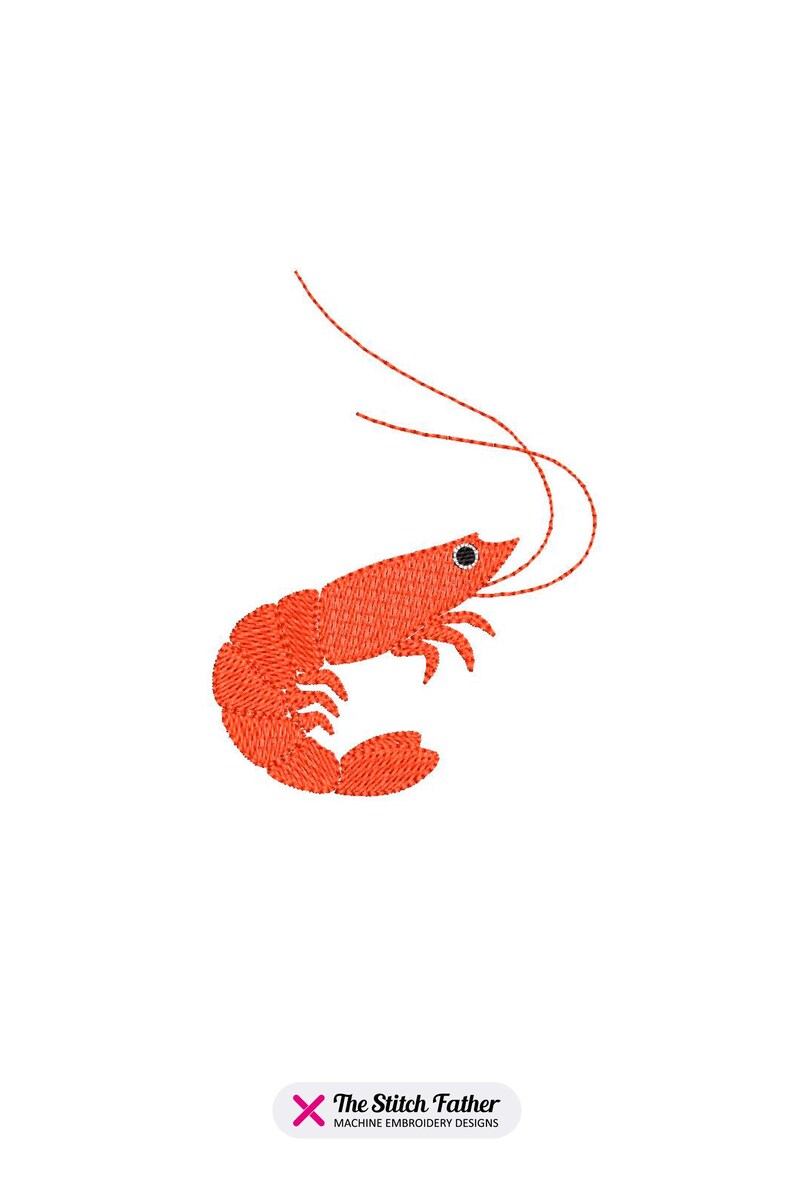 Shrimp Machine Embroidery Design - 4 Sizes - INSTANT DOWNLOAD - Etsy