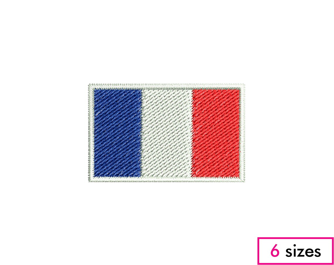 Mini French Flag Machine Embroidery Tricolour Flag Fill - Etsy