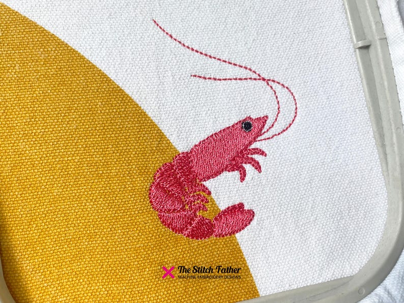 Shrimp Machine Embroidery Design - 4 Sizes - INSTANT DOWNLOAD - Etsy